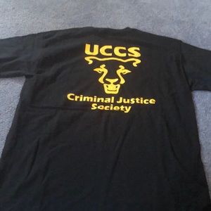 Gildan | Shirts | Uccs Criminal Justice Society T Shirt Large | Poshmark
